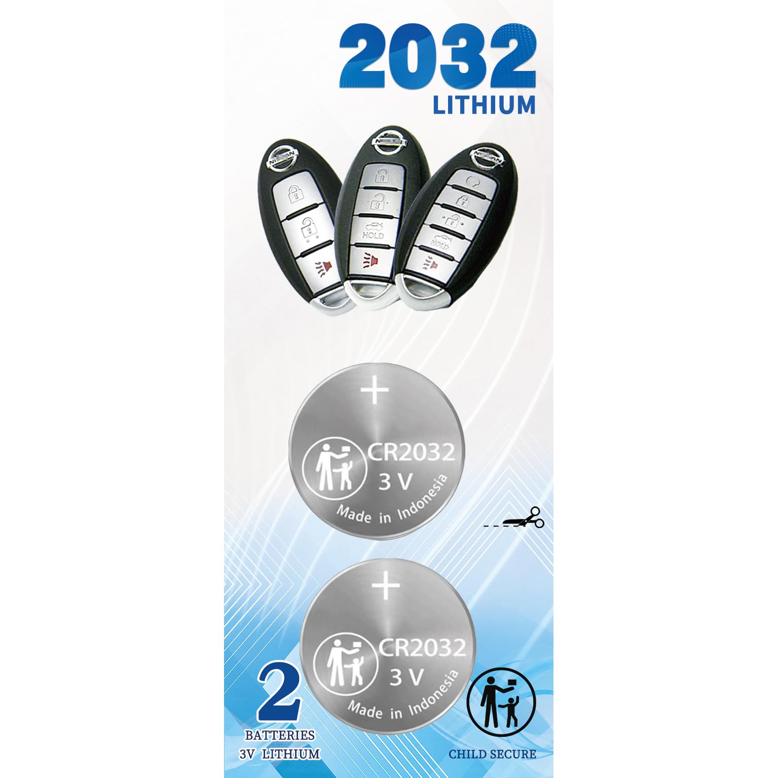 Amazon.com: 2Pack Key Fob Battery Replacement for Nissan Rogue Altima ...