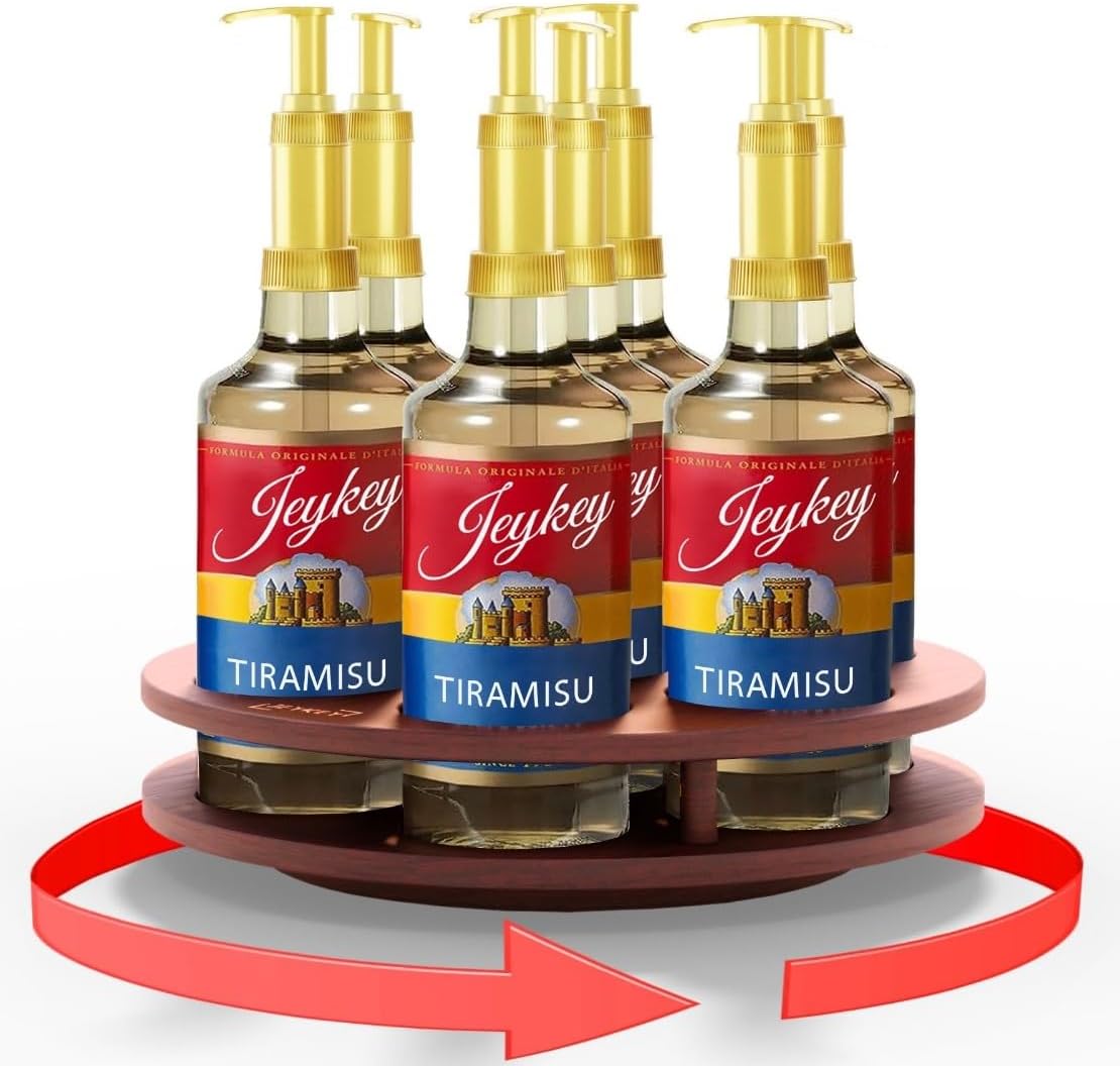 Amazon.com - eipizx Coffee Syrup Organizer Rotating Coffee Syrup Rack ...