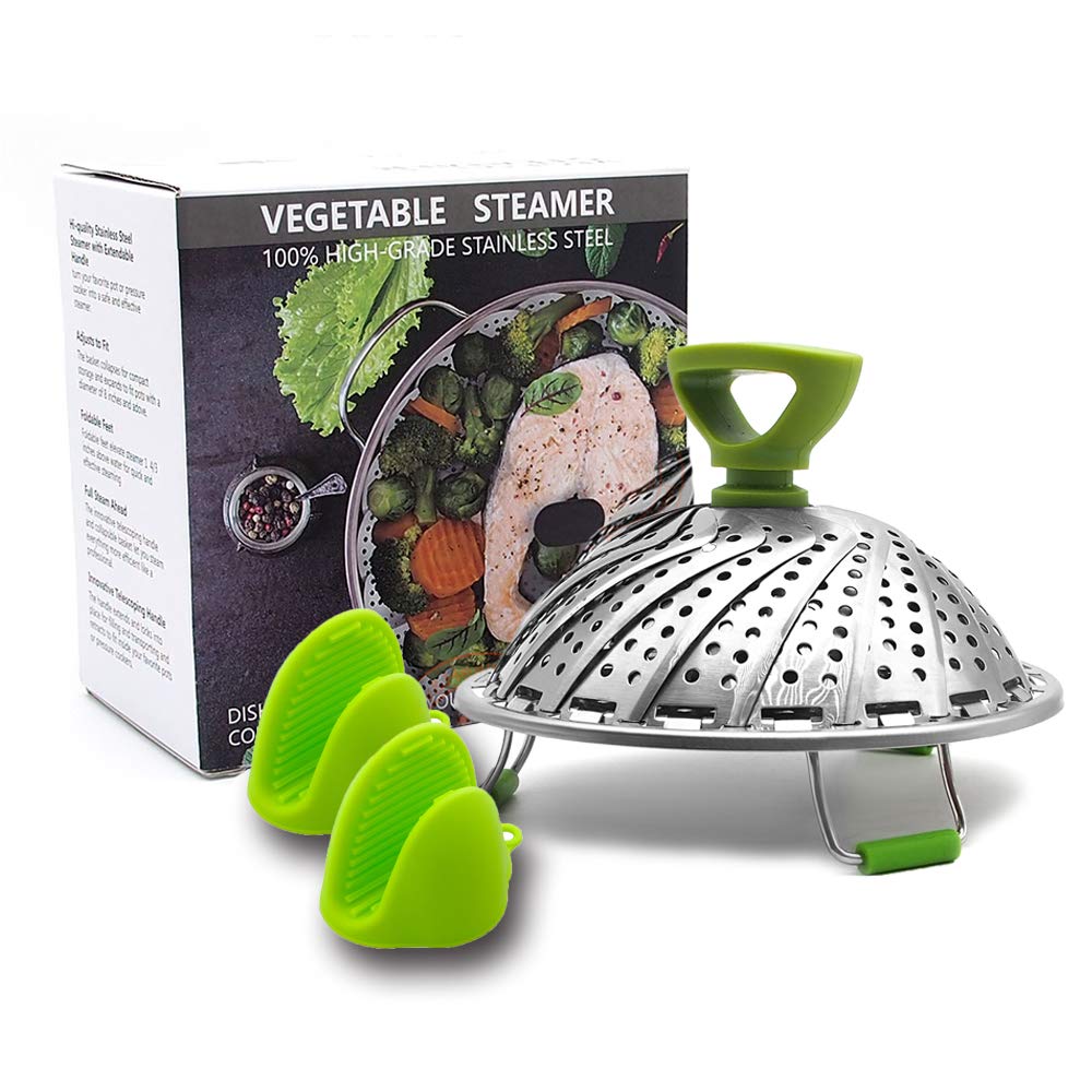 Steamer Basket Stainless Steel Vegetable Steamer Basket Folding Steamer ...