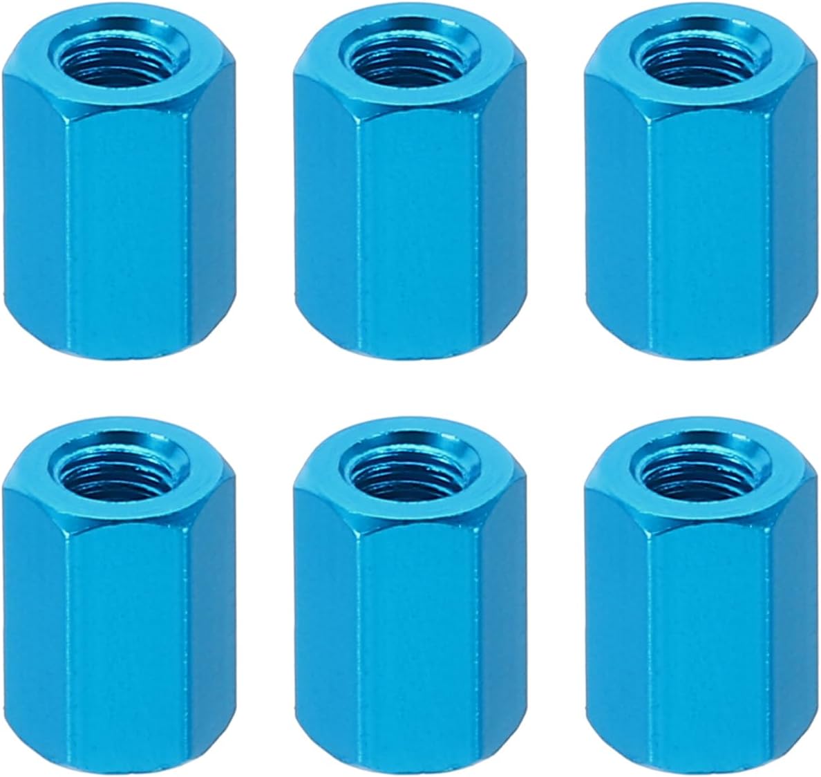 Amazon.com: PATIKIL M3 Hex Nuts, 6pcs M3 Threaded Spacers Aluminum 8mm ...