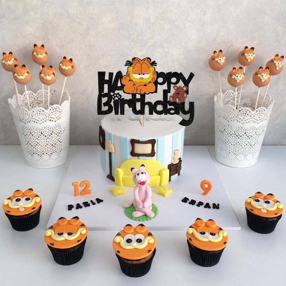 Buy Vivicraft Cake Decoration for Gar-field Birthday Cake Topper ...