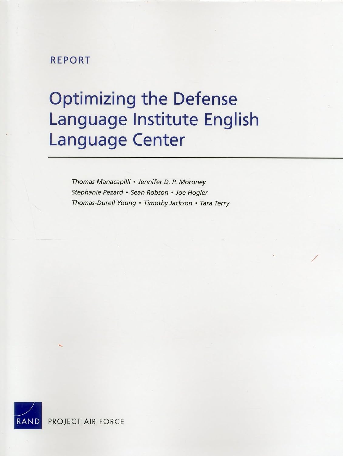 Optimizing the Defense Language Institute English Language Center ...