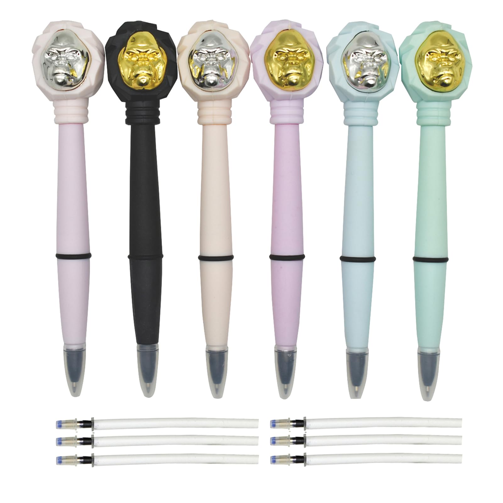 Amazon.com : Lopenle 6PCS Funny Gorilla Pens Monkey Ballpoint Pens ...