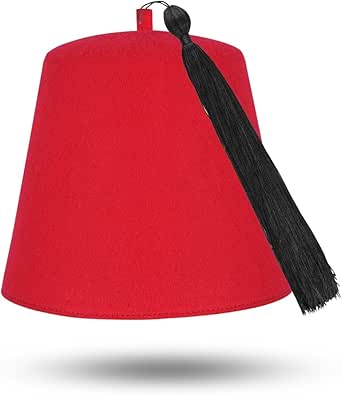 BRICKS MASONS Masonic Plain Fez Hat - Red Wool with Various Tassel ...