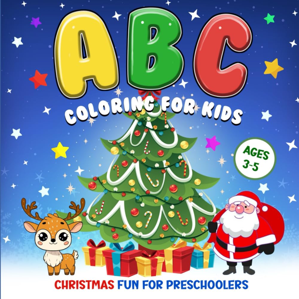 ABC Coloring For Kids: Christmas Fun for Preschoolers age 3 to 5 ...