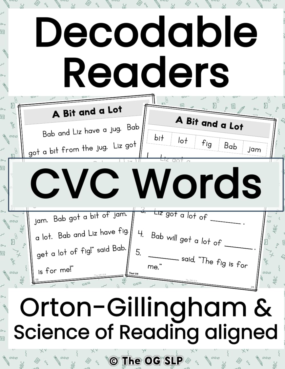 Amazon.com: Decodable Readers with CVC Words for Orton-Gillingham ...