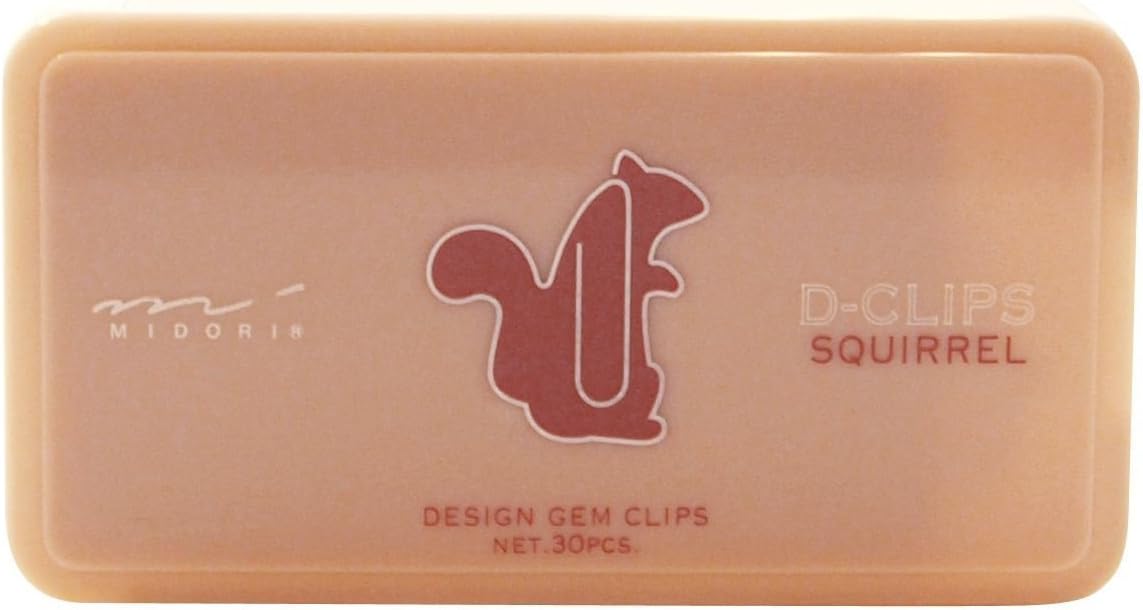 Midori Paper clips Squirrel Pattern D-Clips (10 Boxes, each 30 Pcs ...