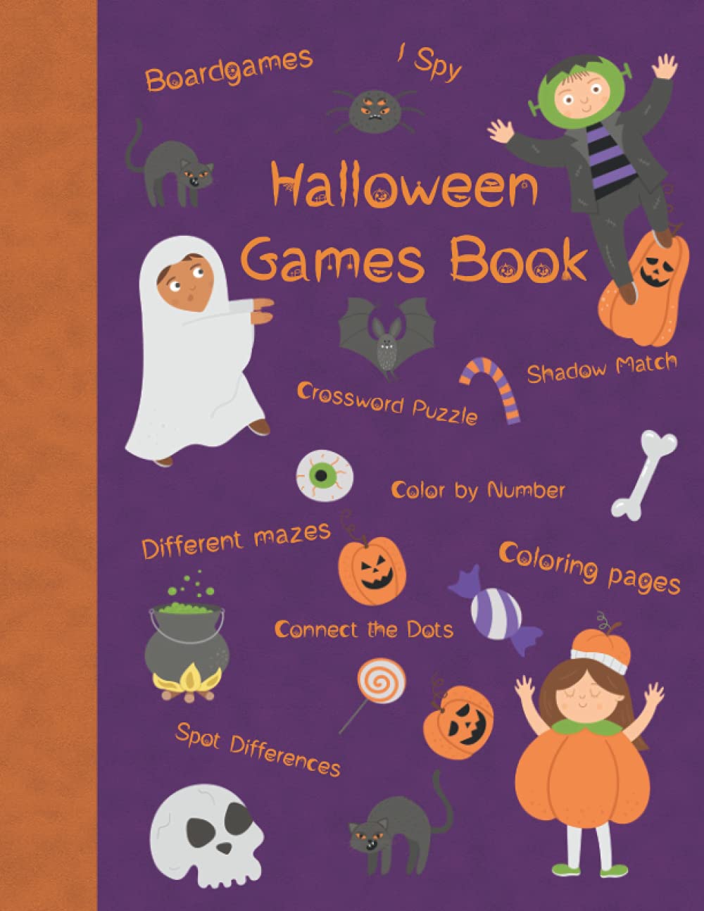 Buy Halloween Games Book with Coloring Pages, Board Games, I , Cros ...