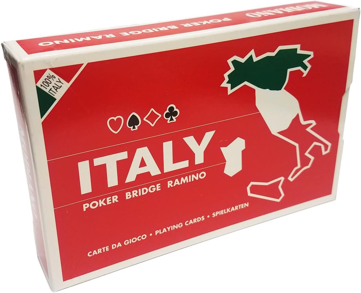 Modiano Ramino Italy Map Rummy Bridge Rosso Red Set of 2 Decks Playing ...