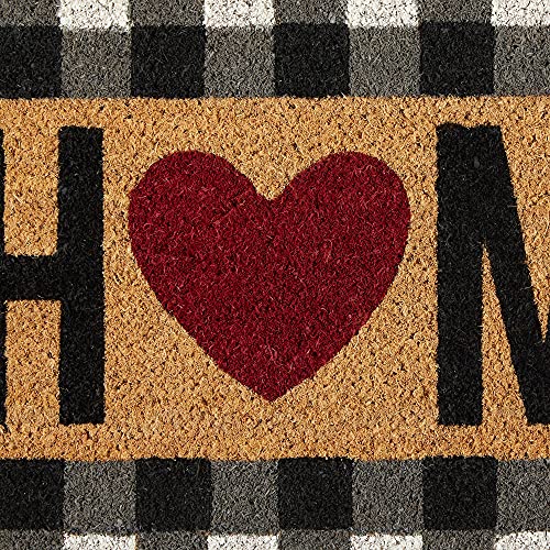 Snapklik.com : DII Natural Coir Doormat Collection Decorative Checkered Mat