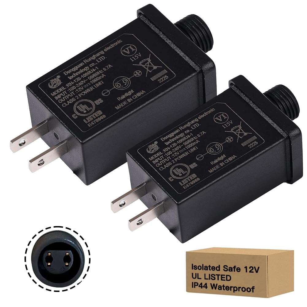 Ccinny 12V 1.5A Replacement Garden Yard Inflatable Adapter (2 pc) with ...