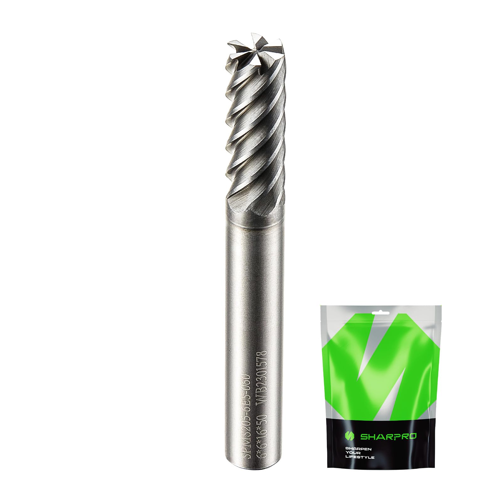 Snapklik.com : SHARPRO 6mm Shank End Mill Bit 6mm Cutting Dia 6 Flutes ...