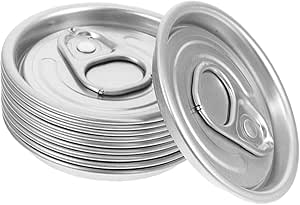 BAZEITFLOW 10pcs Aluminum Can Lid Covers Full Open Design Leakproof ...