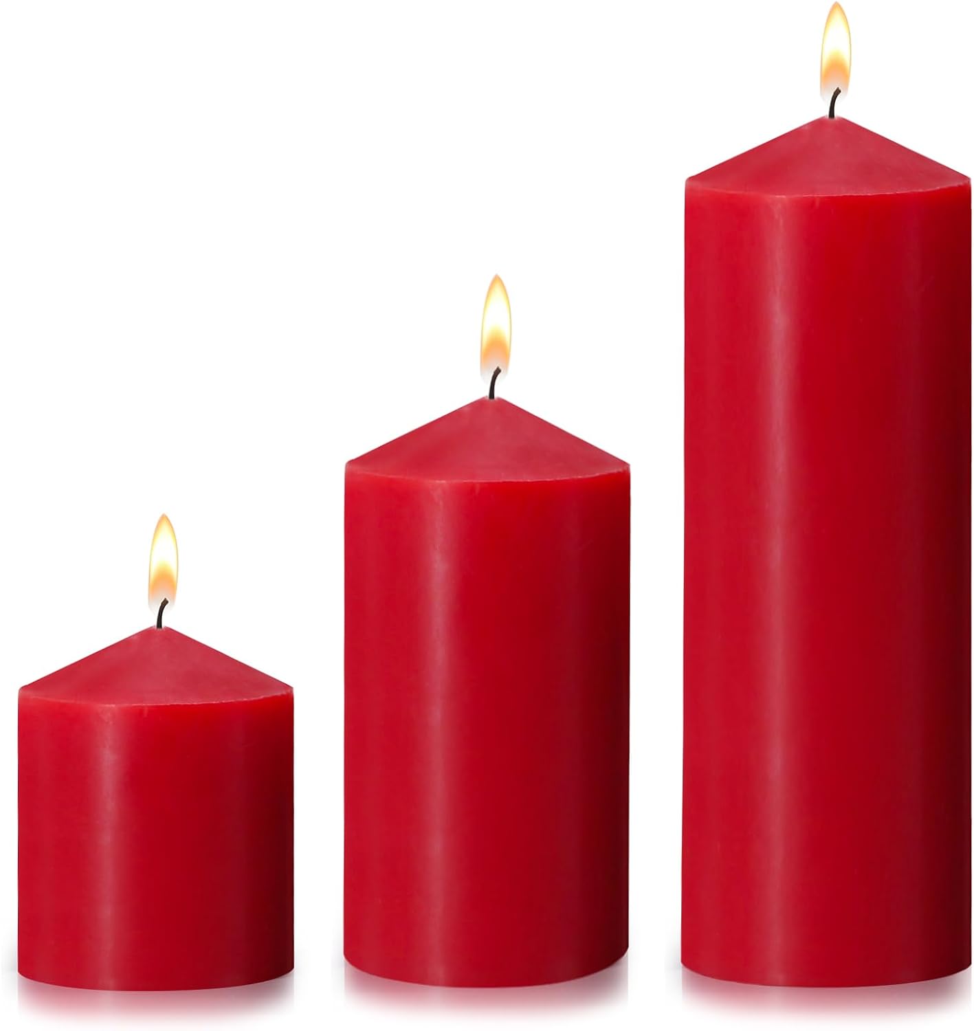 Amazon.com: Pillar Candles 3 x 4, 6, and 8 inches, Large Handmade ...