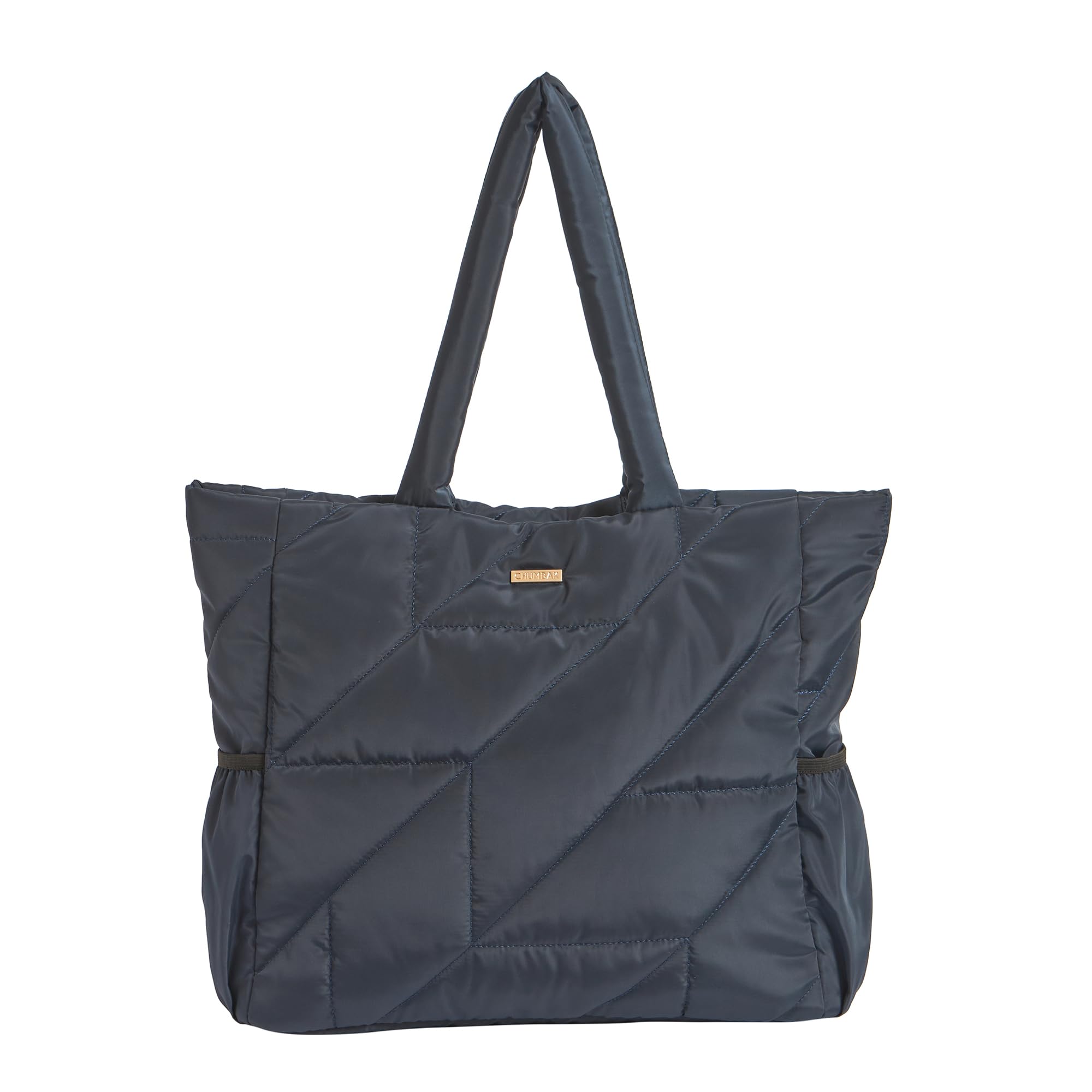 Buy Chumbak Quilted Puffer Tote - Navy | Tote Bags for Women Quilted Tote Handle Large Capacity ...