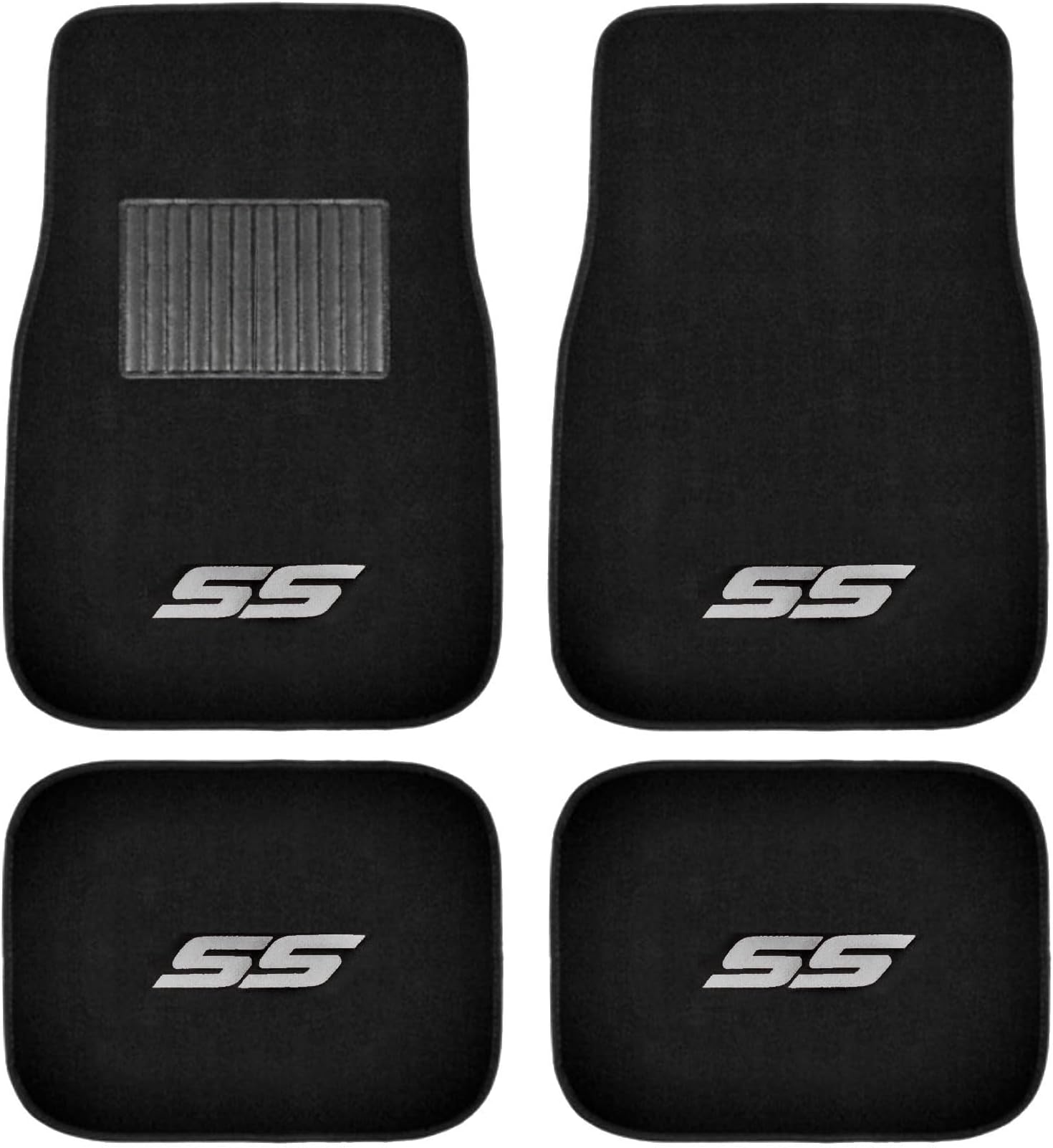 Amazon.com: A Set of 4 Universal Fit Front and Rear Logo Plush Carpet ...