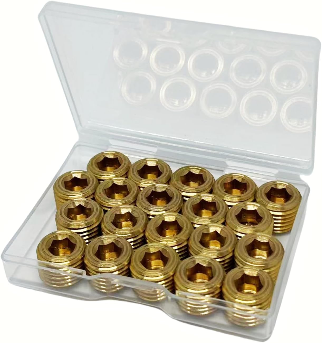Amazon.com: 10 PCS 3/8" NPT Male Pipe Plug Fitting Set Brass Hex ...