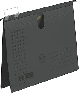 ELBA Chic Hanging File for A4 Cardboard Anthracite Pack of 5 : Amazon ...
