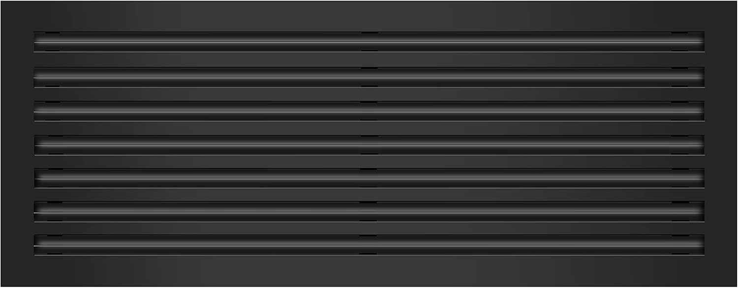 BUILDMART - 36x14 Modern AC Vent Cover - Decorative Black Aluminum Air ...