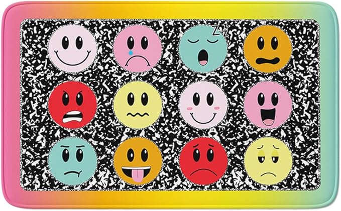 Amazon.com: ZBIGTEE Feelings Chart Area Rug, Classroom Rug, Mental ...