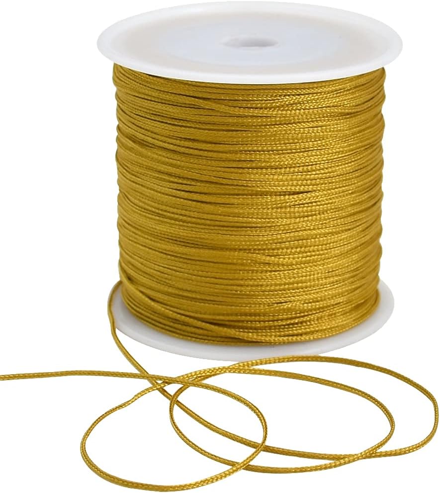 Amazon.com: 110 Yards Gold Ornaments String, 2 Spool 0.2mm Sliver ...