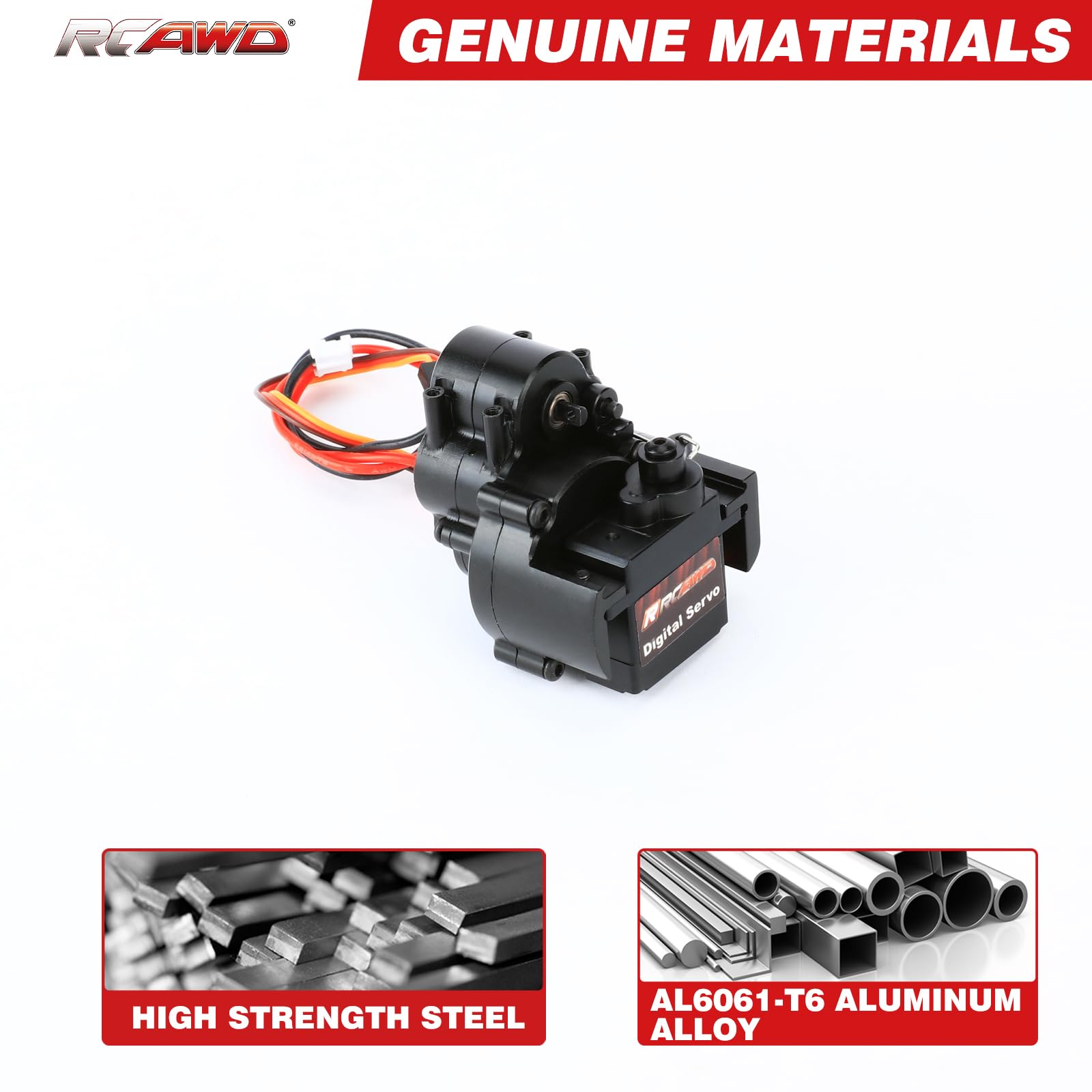 SCX24 Transmission RCAWD Aluminum 2-Speed Transmission & 72T Motor Kit ...