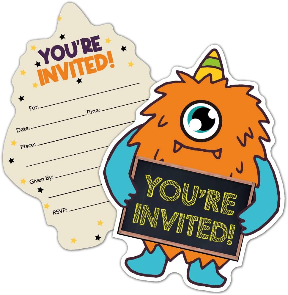 Amazon.com : Colorful, Cute & Friendly Monsters Birthday Party ...