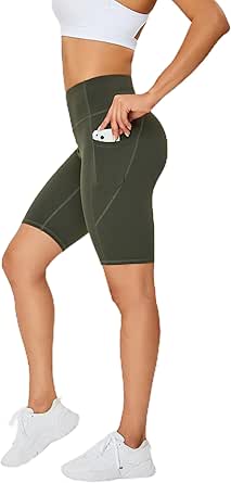 RUNNING GIRL High Waisted Shorts for Women with Pockets Workout Scrunch ...