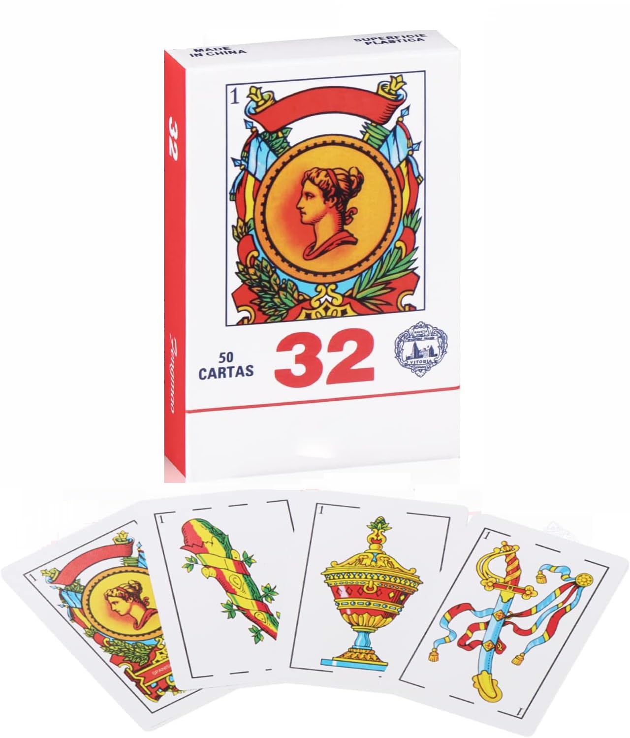 Buy Spanish Playing Cards, 100% Plastic Barajas Españolas Originales ...