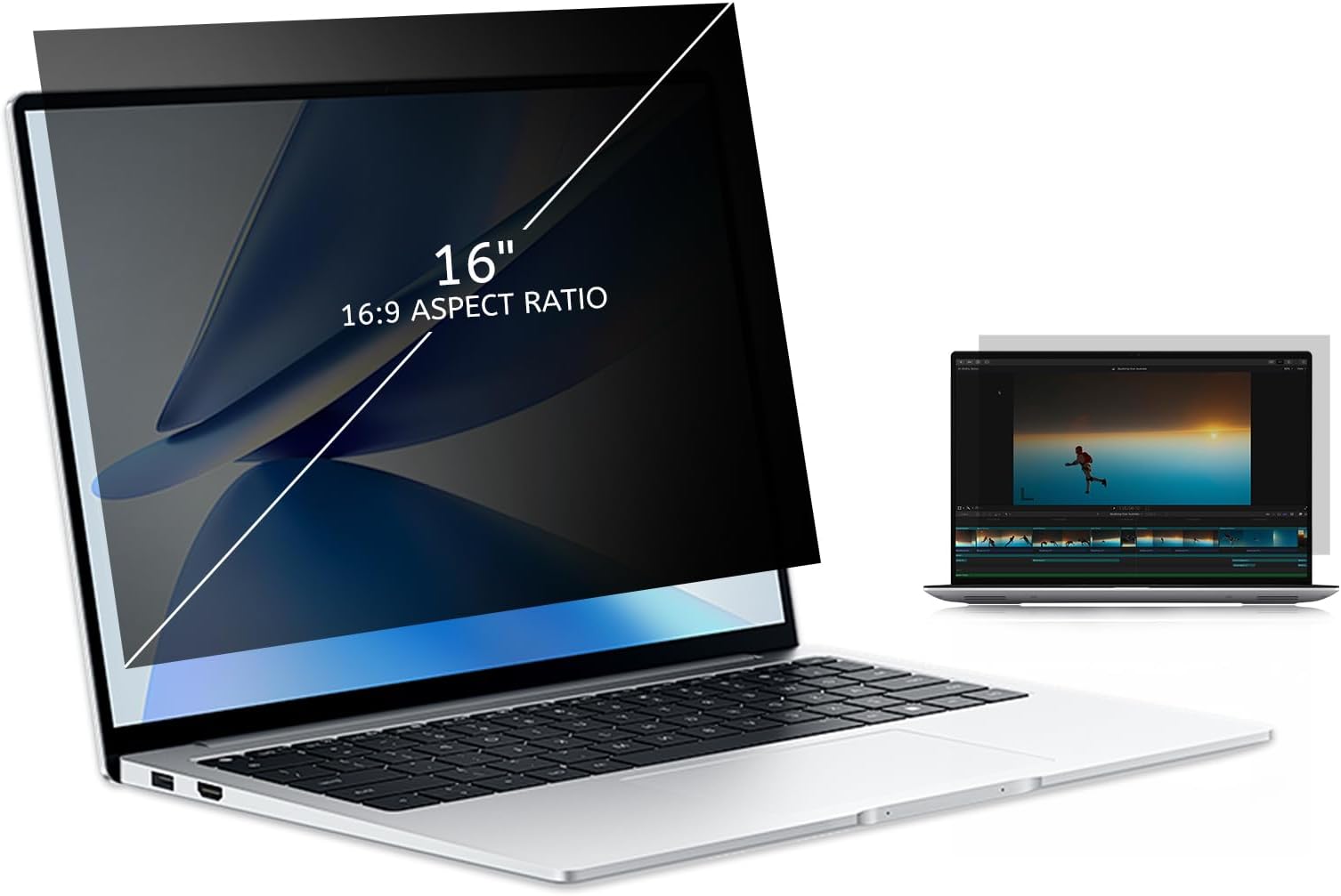 PYS Magnetic Laptop Privacy Screen 16 Inch 16:10 Ratio - Computer ...