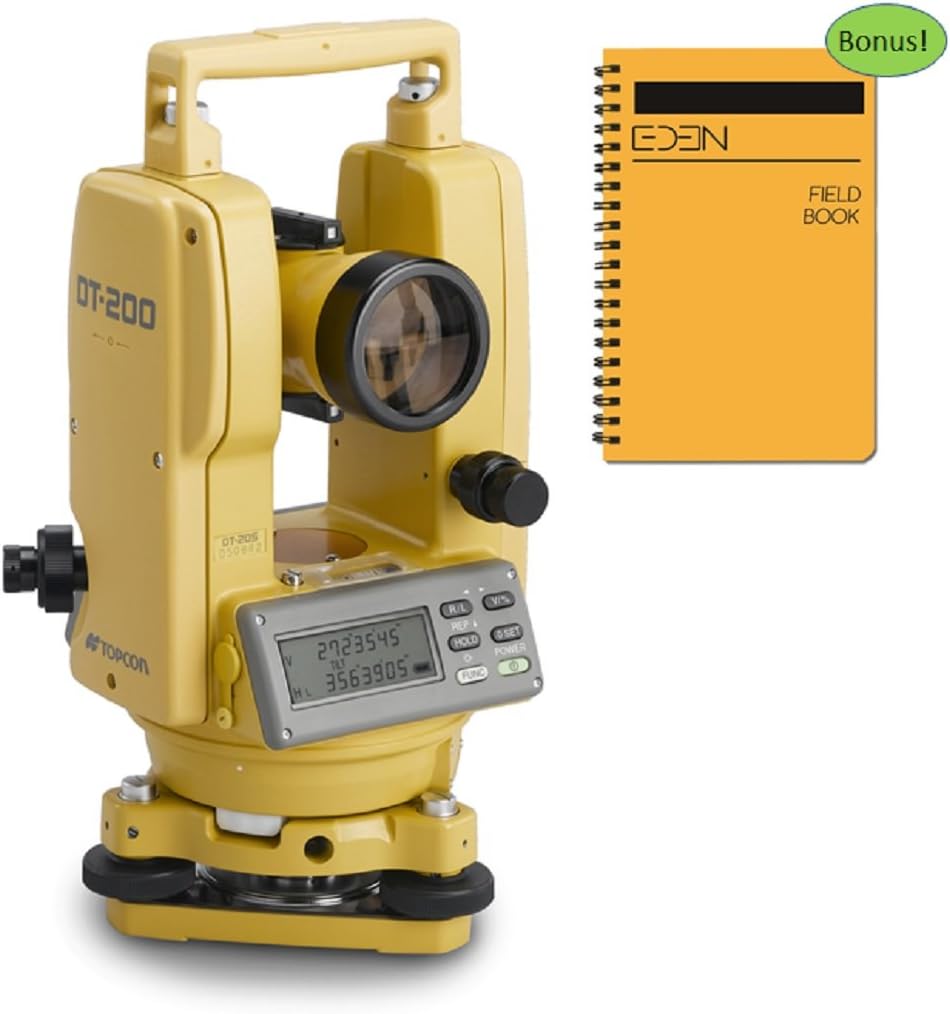 TOPCON DT-200 Series Advanced Digital Theodolite with Bonus Eden Field ...