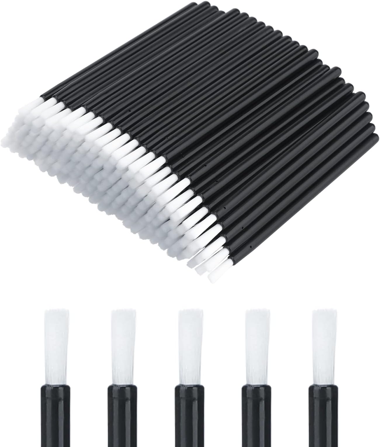 Amazon.com: 150 Pieces Disposable Lip Gloss Brushes Lipstick Wands Flat ...