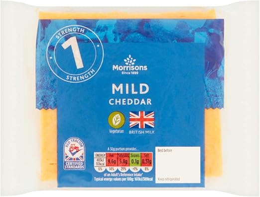 Morrisons Mild Coloured Cheddar 240g : Amazon.co.uk: Grocery