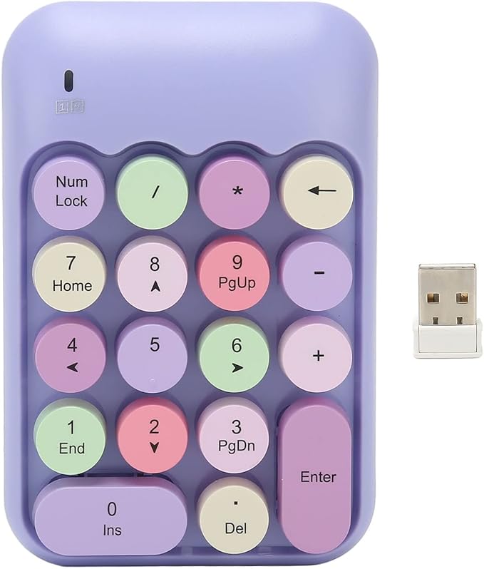 Amazon.com: 2.4Ghz Wireless Numeric Keypad, 18 Keys Mini Numeric Keypad ...