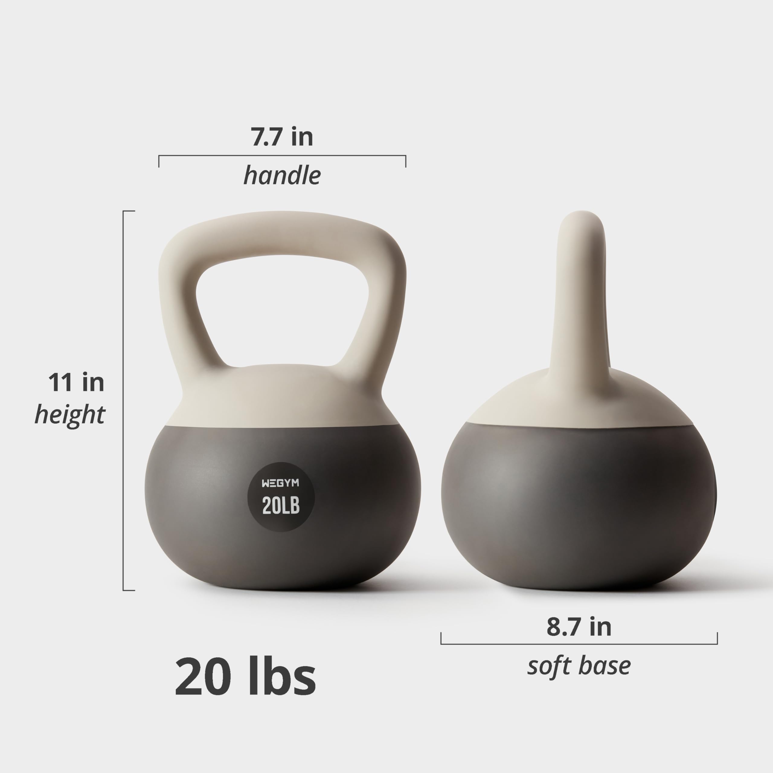 WeGym Soft Kettlebells with Cushioned Impact-Resistant Base and Anti ...