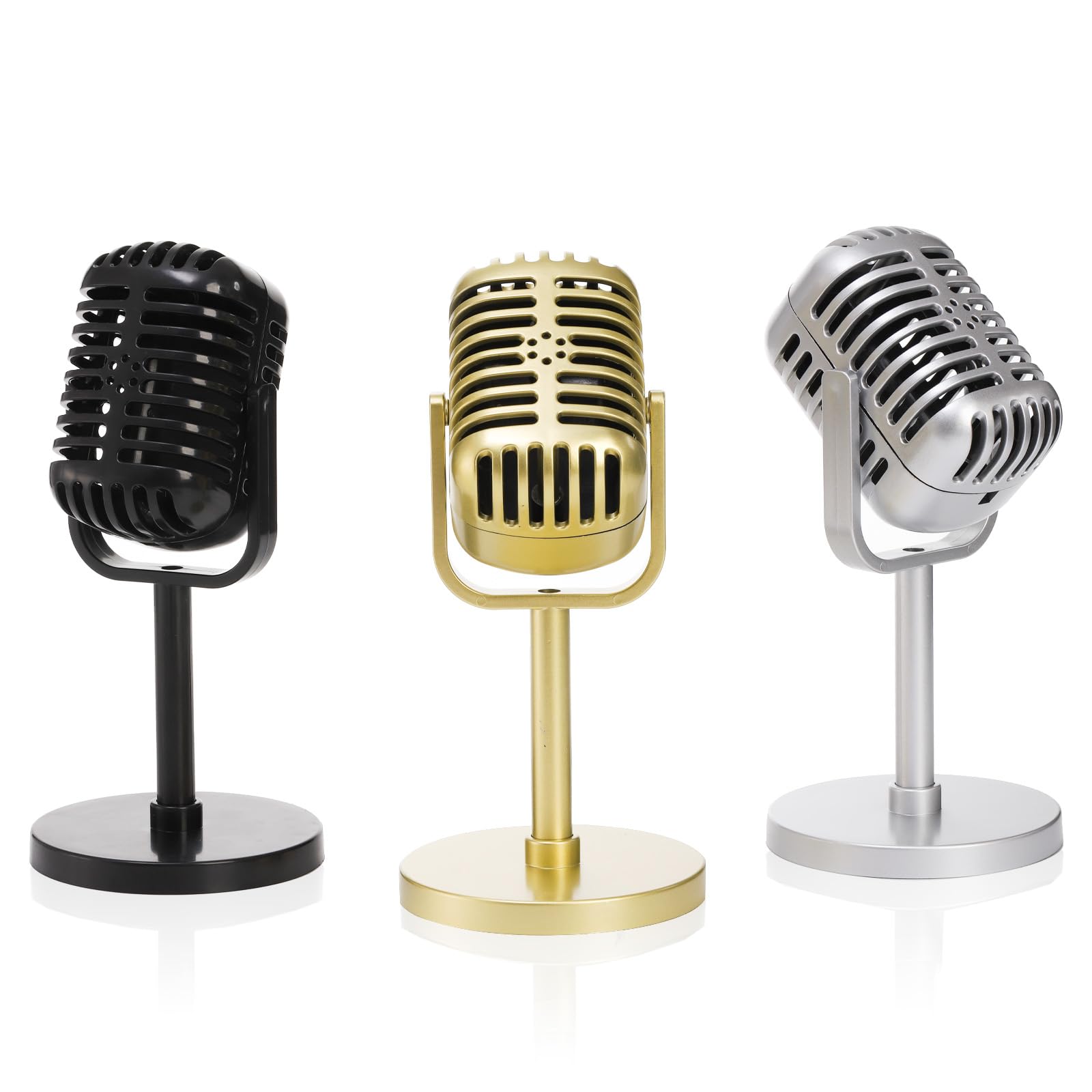 Amazon.com: WRINGKIT 3 Pack Retro Microphone Prop, Classic Vintage ...