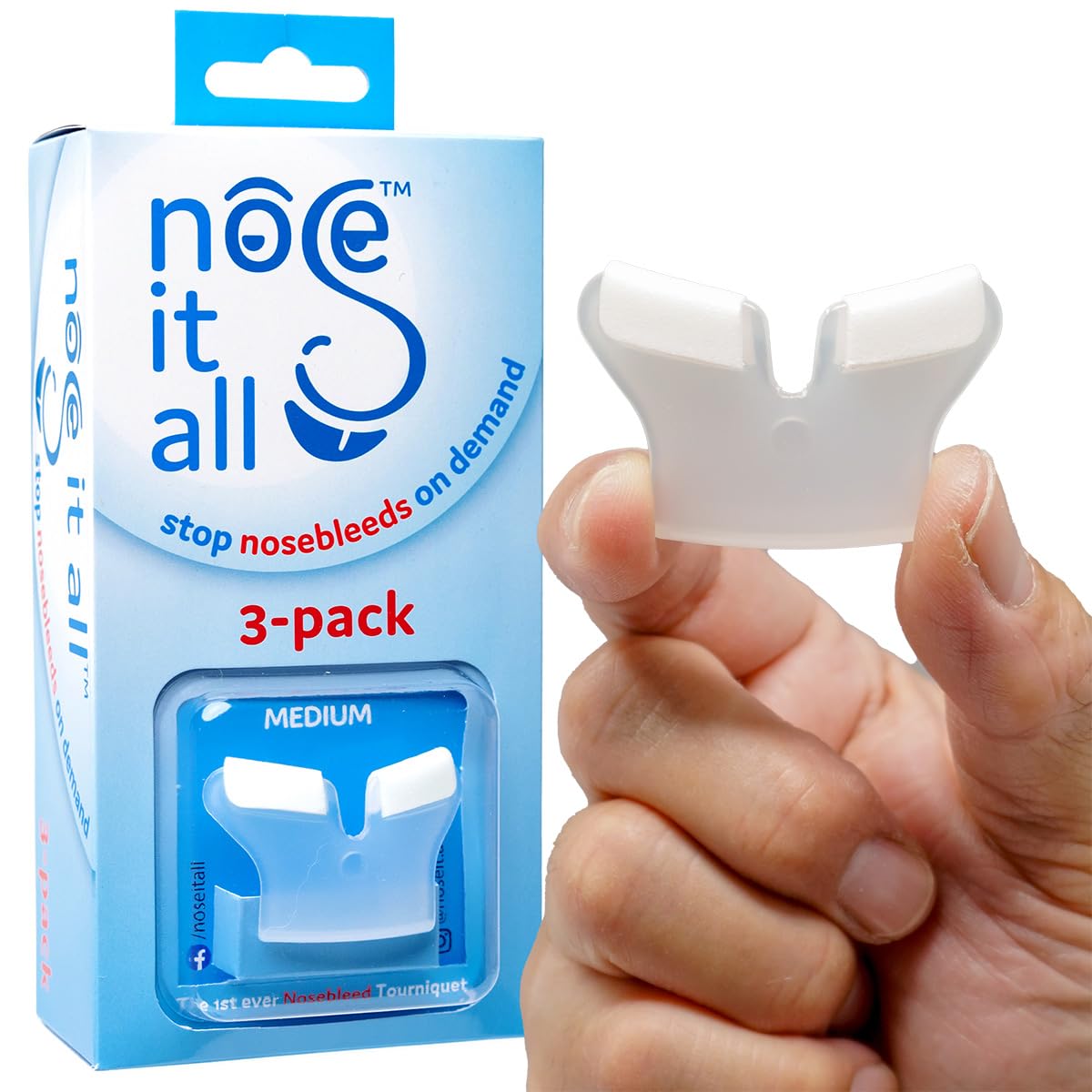 Amazon.com: Nose It All - Nosebleed Stopper 3pk (Size Medium for Users ...