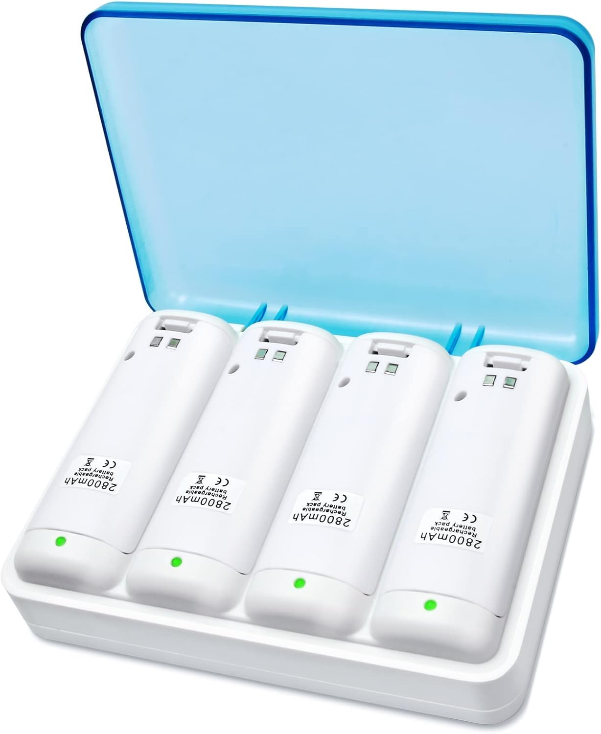 Amazon.com: TechKen Wii Charging Station with 4 Rechargeable Batteries ...