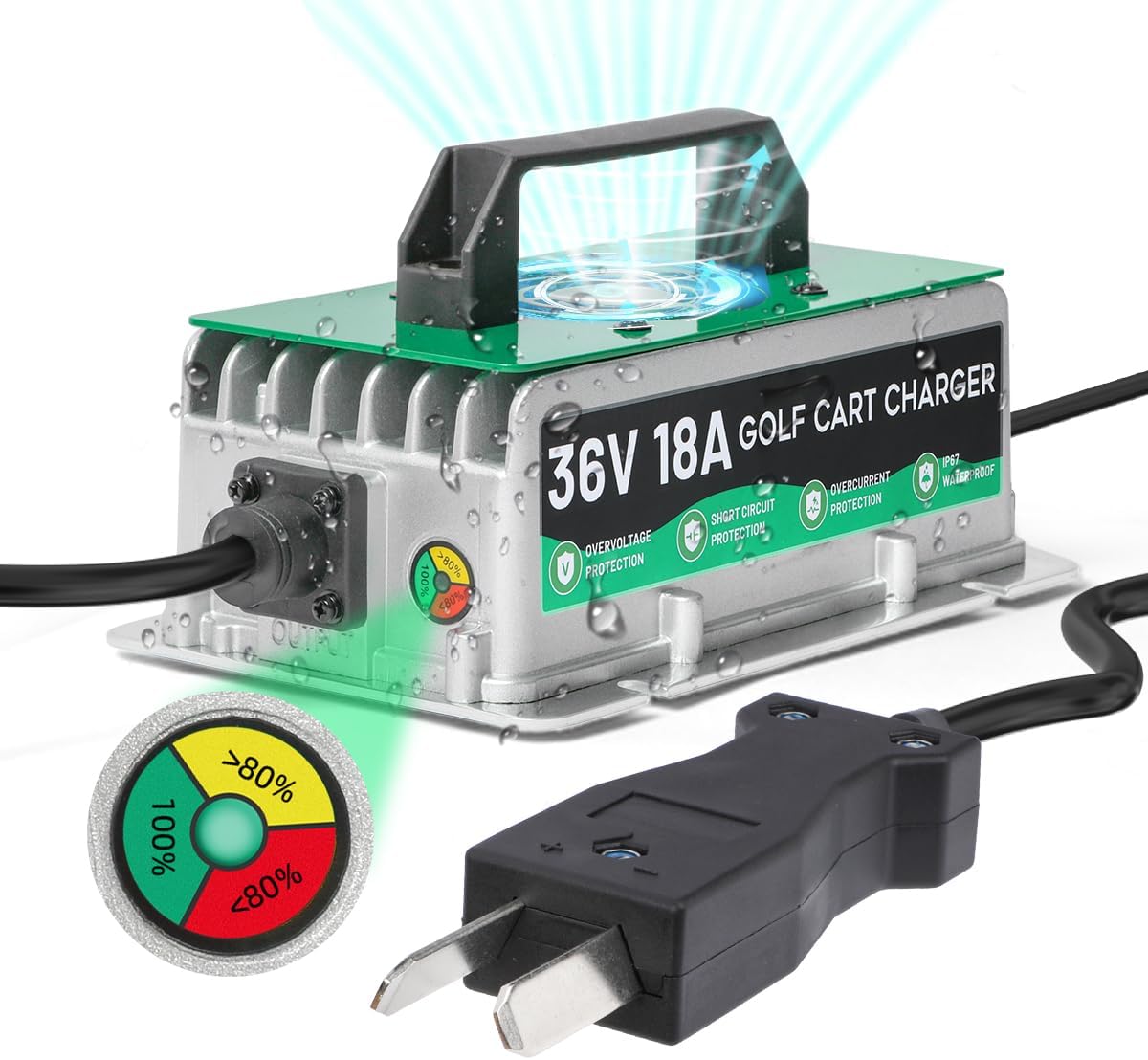 Amazon.com: 36 Volt Golf Cart Battery Charger for EZGO/Yamaha/Club Car ...