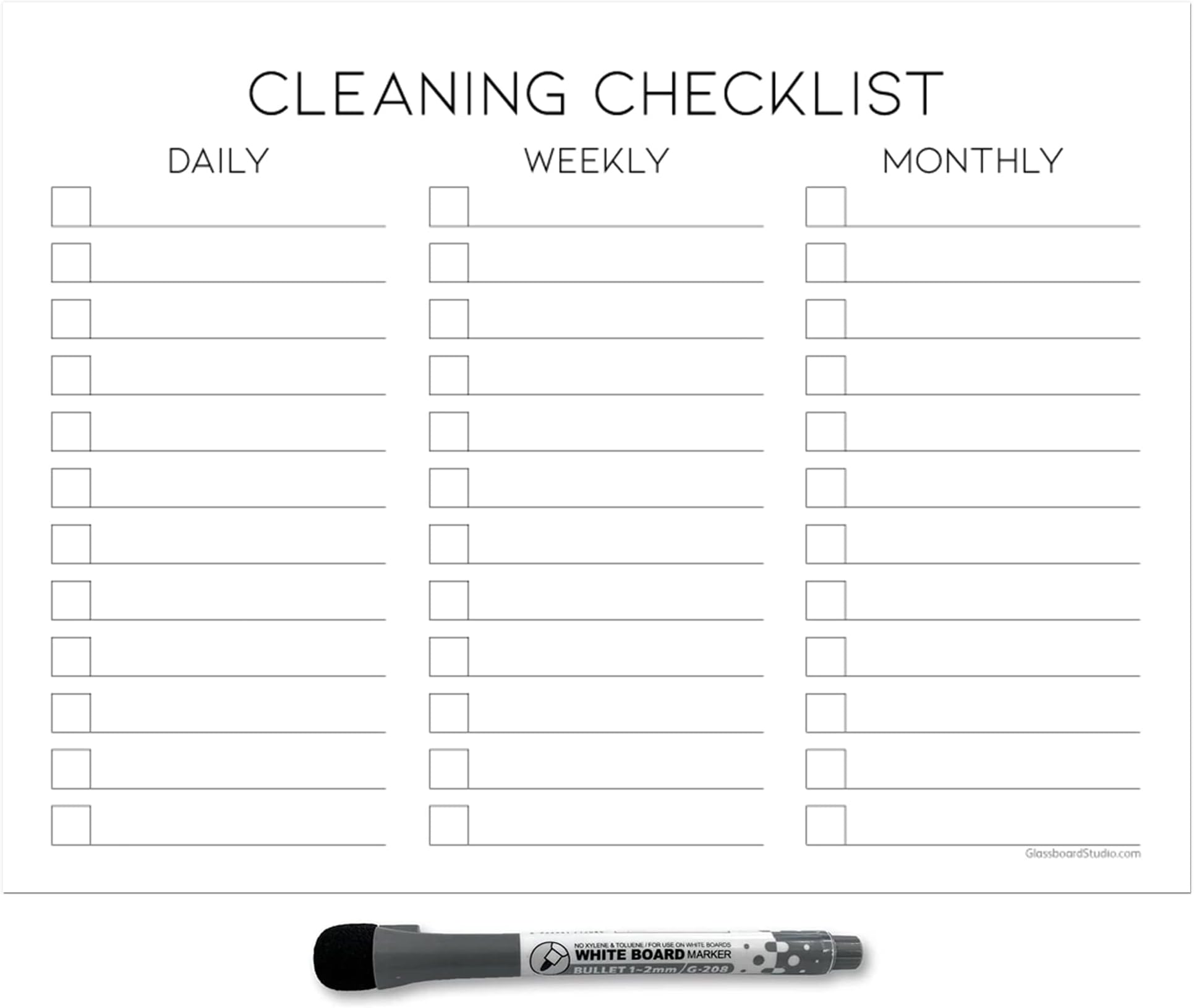 Amazon.com : Tenshun Reuseable Dry Erase Chore Chart Personlized ...