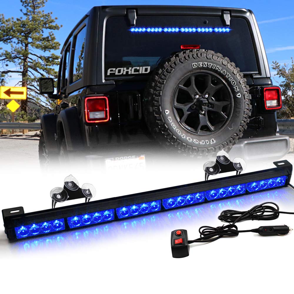 Large Blue Emergency Light Bar Large BBT 12 Volt Waterproof Blue LED