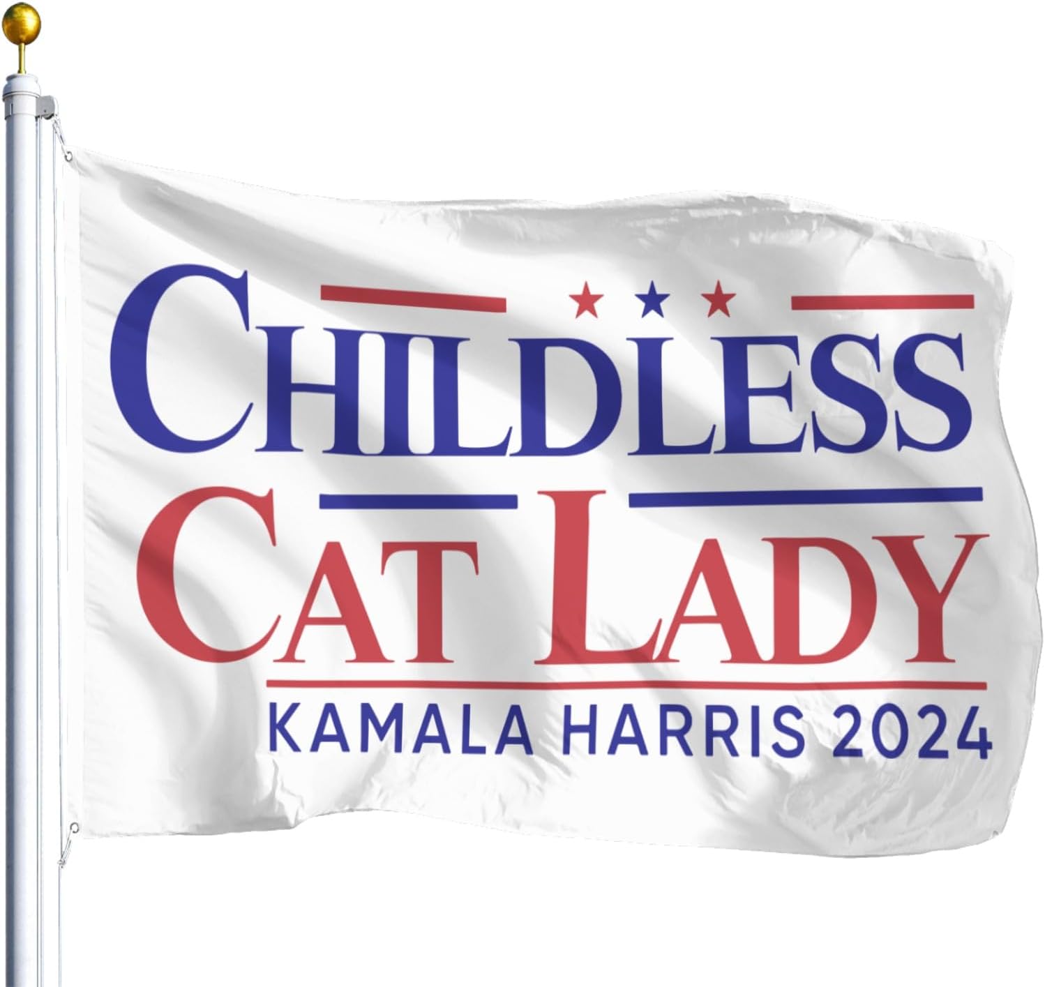 Amazon.com : Childless Cat Lady Kamalas Funny Flags Flags 3x5 Outdoor ...