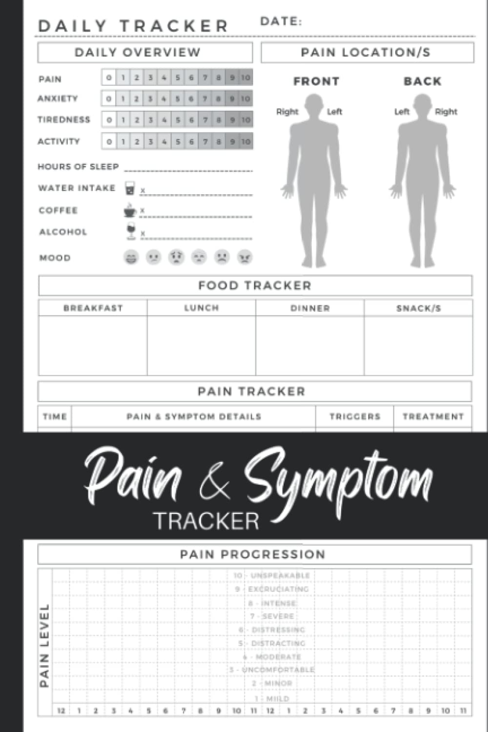 Pain & Symptom Tracker: Daily Chronic Pain Symptoms Tracker Journal ...