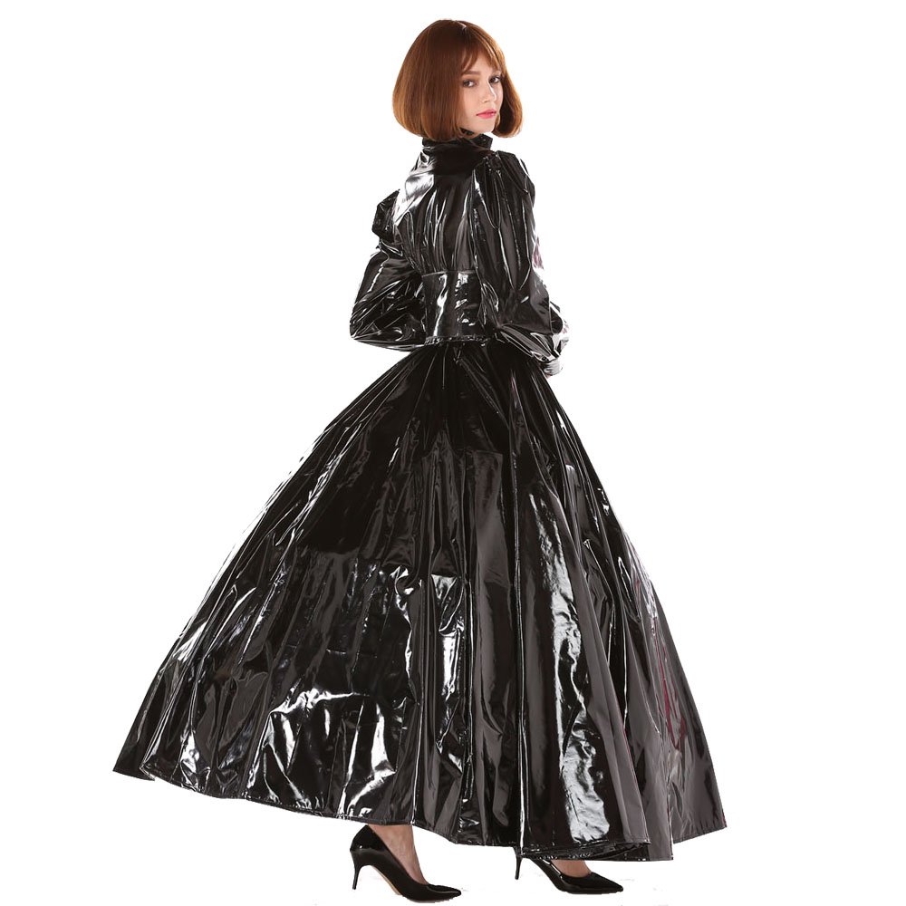Gocebaby Gothic Punk Cool Black Pvc Ball Gown Dress Uniform ...