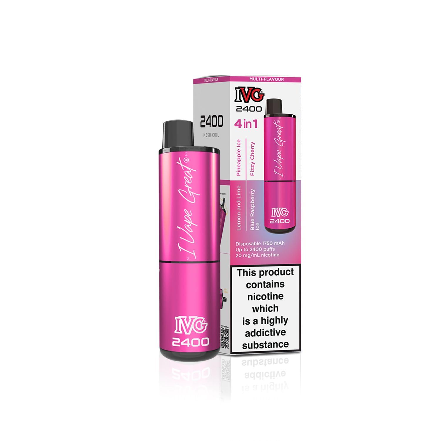 IVG 2400 - Special Edition Disposable Vape | 4 in 1 | Fizzy Cherry ...
