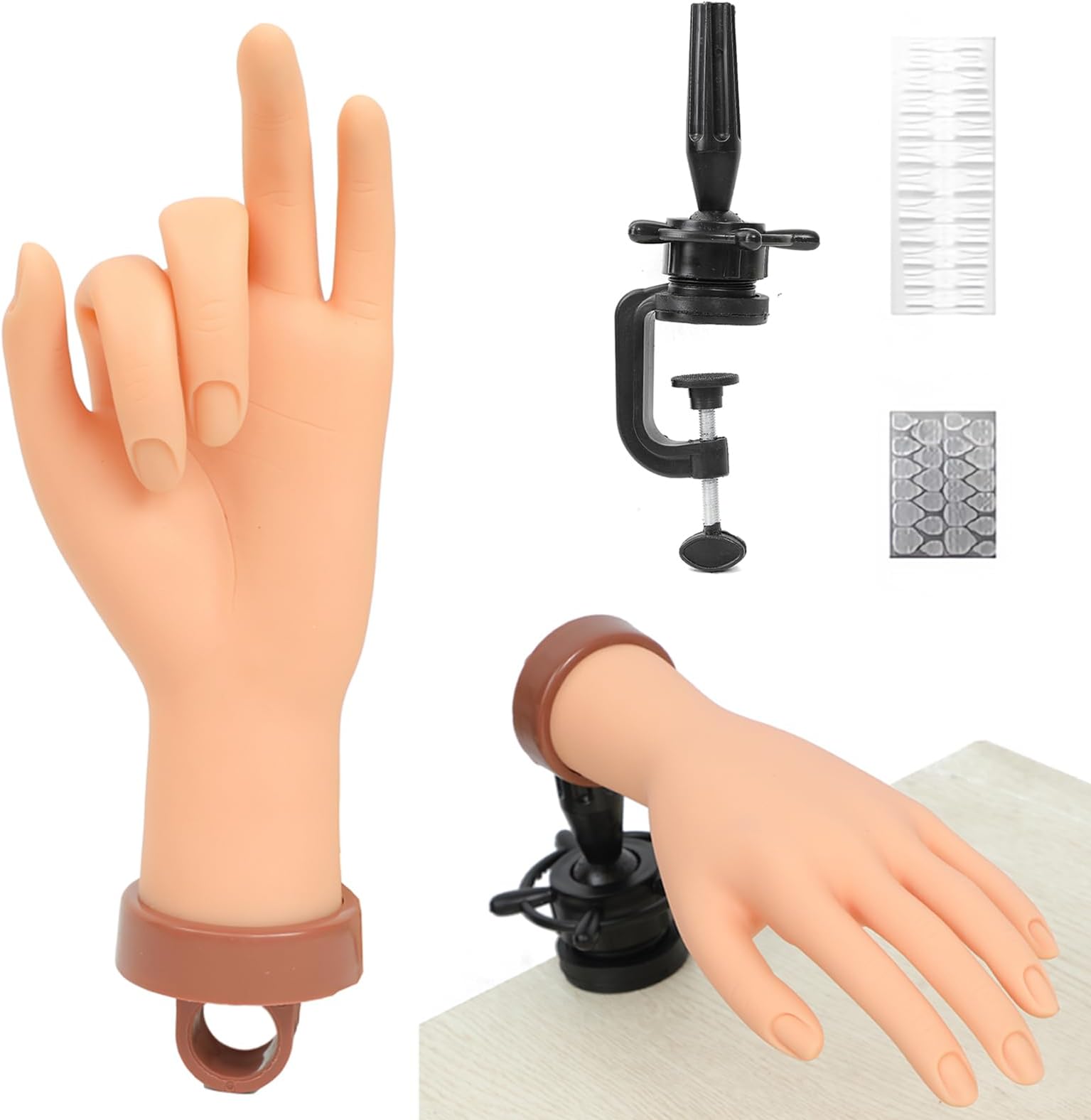 Amazon.com: Yokilly Practice Hand for Acrylic Nails, Bendable Soft Nail ...