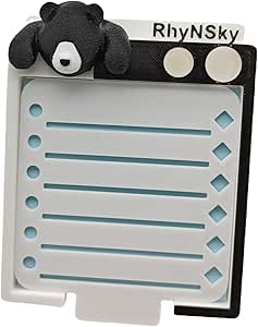 Amazon.com : RhyNSky Black Bear Sticky Notes Holder Cute with Stencil ...