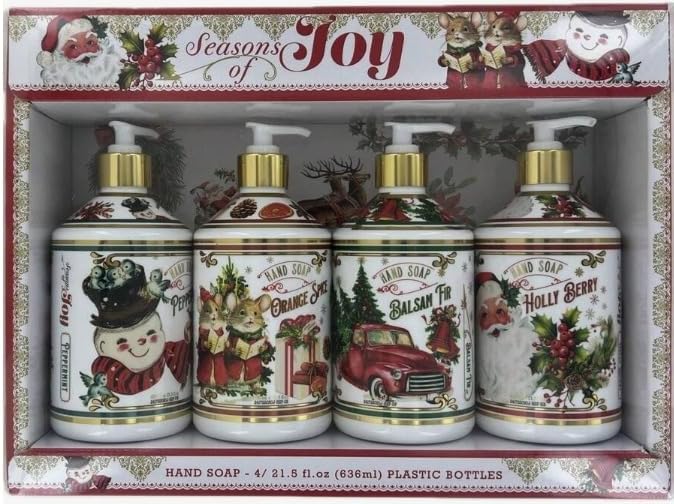 Amazon.com : Home and Body Company Seasons of Joy Hand Soap Set, 4 ...