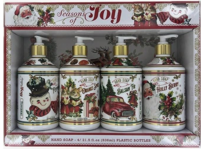 Amazon.com : Home and Body Company Seasons of Joy Hand Soap Set, 4 ...