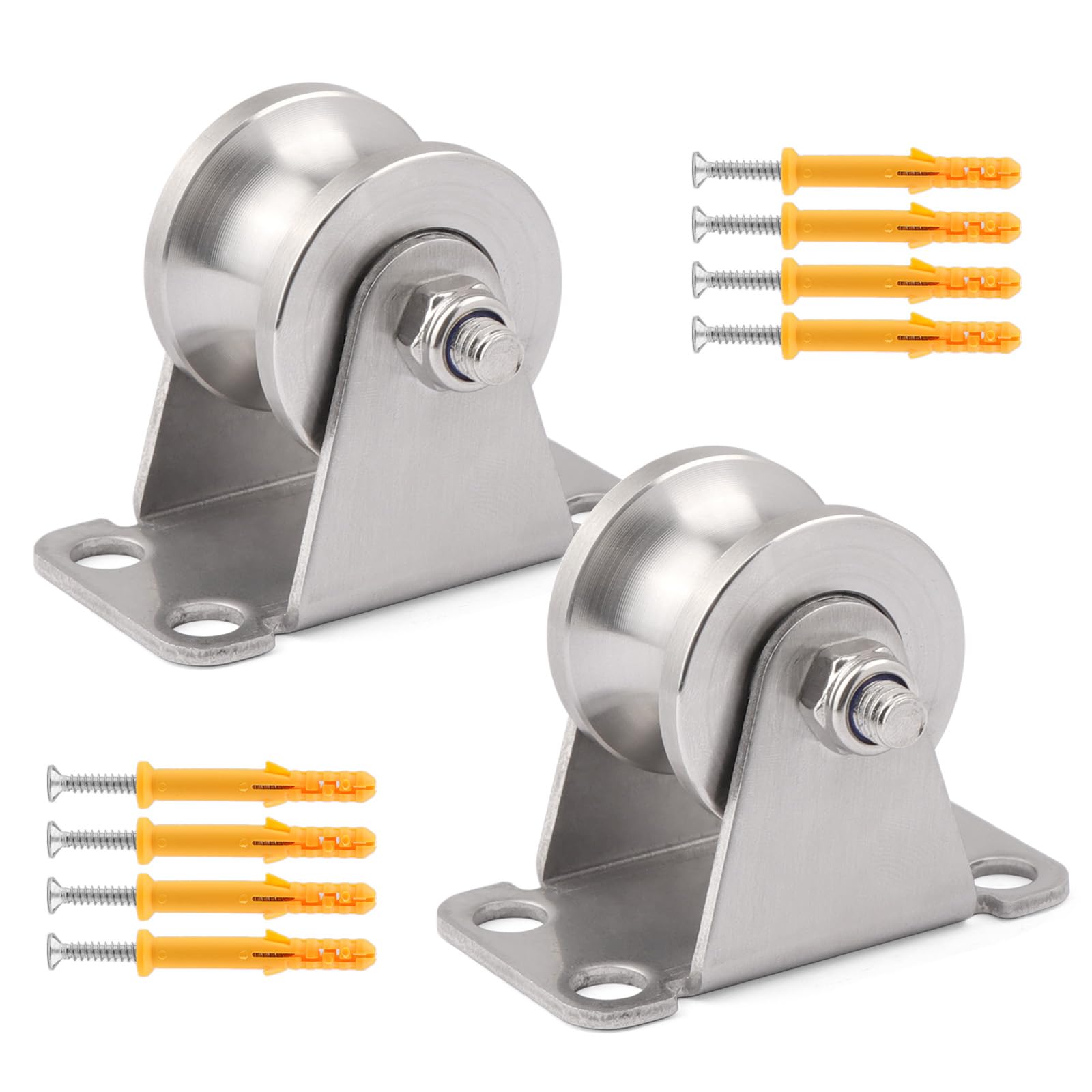 Snapklik.com : 2PCS Groove Wheel Pulley, 304 Stainless Steel Pulley ...